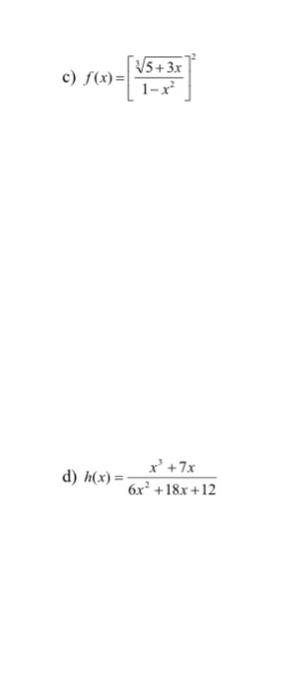 Solved 1) Differentiate cach function using the method that | Chegg.com