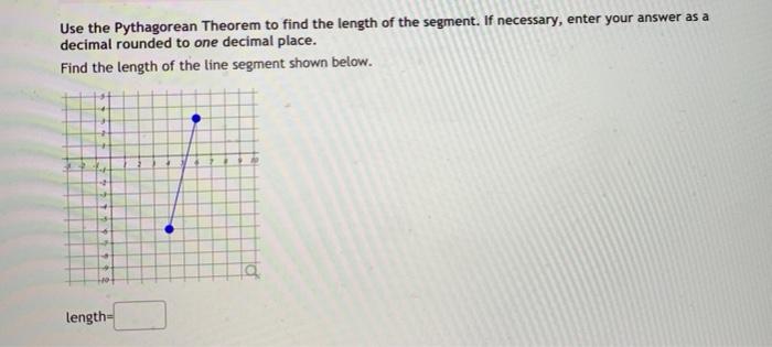 Solved Use the Pythagorean Theorem to find the length of the | Chegg.com