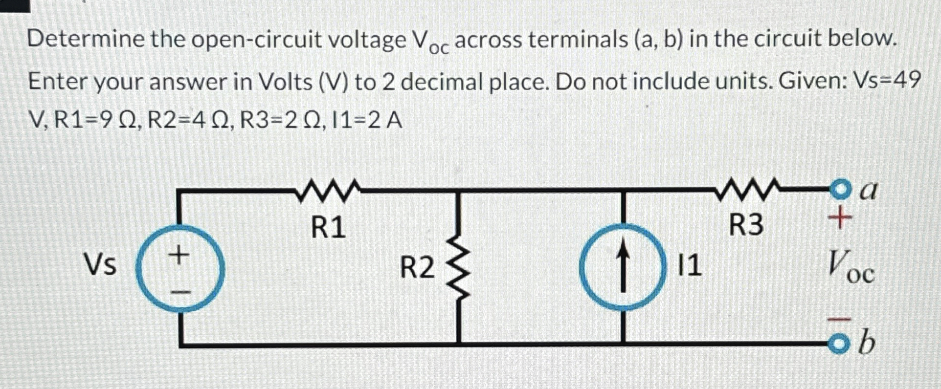 Solved PLEASE HELP ASAP Determine the open-circuit | Chegg.com