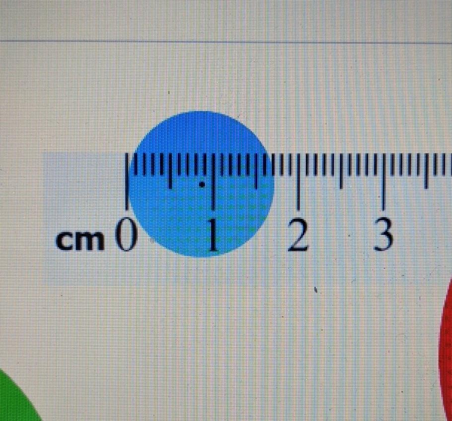 Need help finding cm and mm for blue, red, and green | Chegg.com