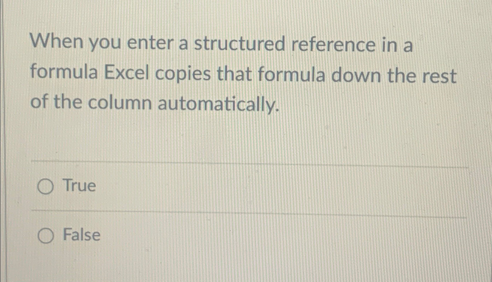 Solved When you enter a structured reference in a formula | Chegg.com