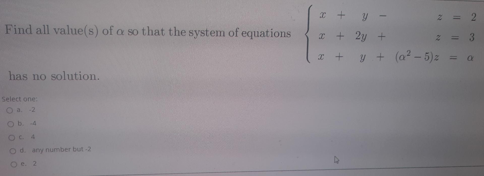 Solved 7. Solve the system of equations a) x=1-3a+20, y = a, | Chegg.com