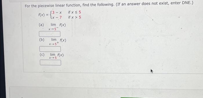 Solved For the piecewise linear function, find the | Chegg.com