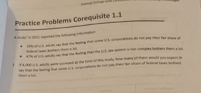 Solved statwy College withPractice Problems Corequisite 1.1A | Chegg.com