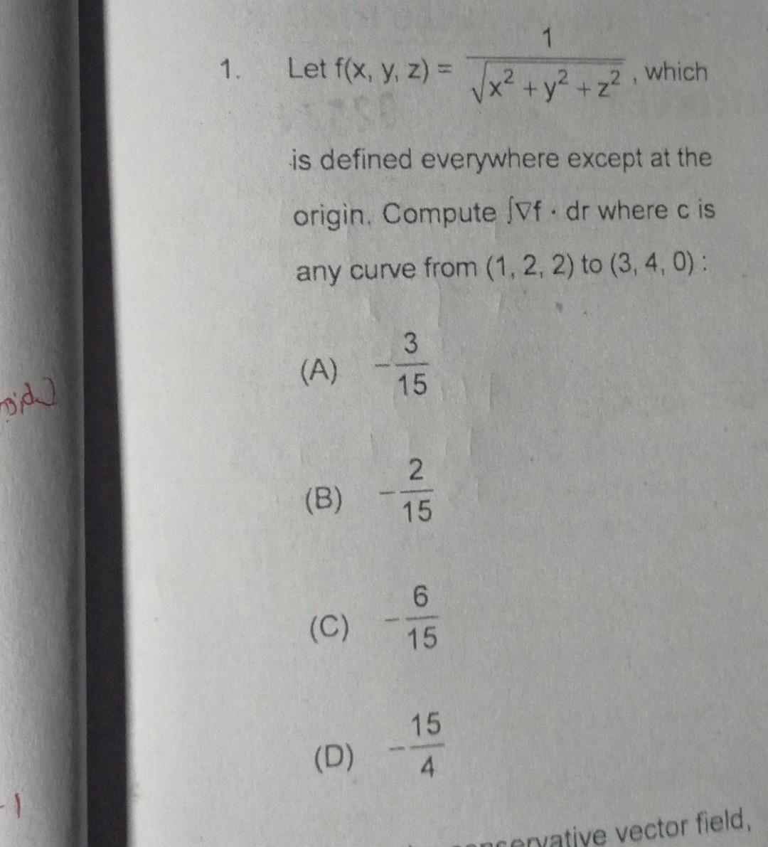 Solved 1. Let f(x,y,z)=x2+y2+z21, which is defined | Chegg.com