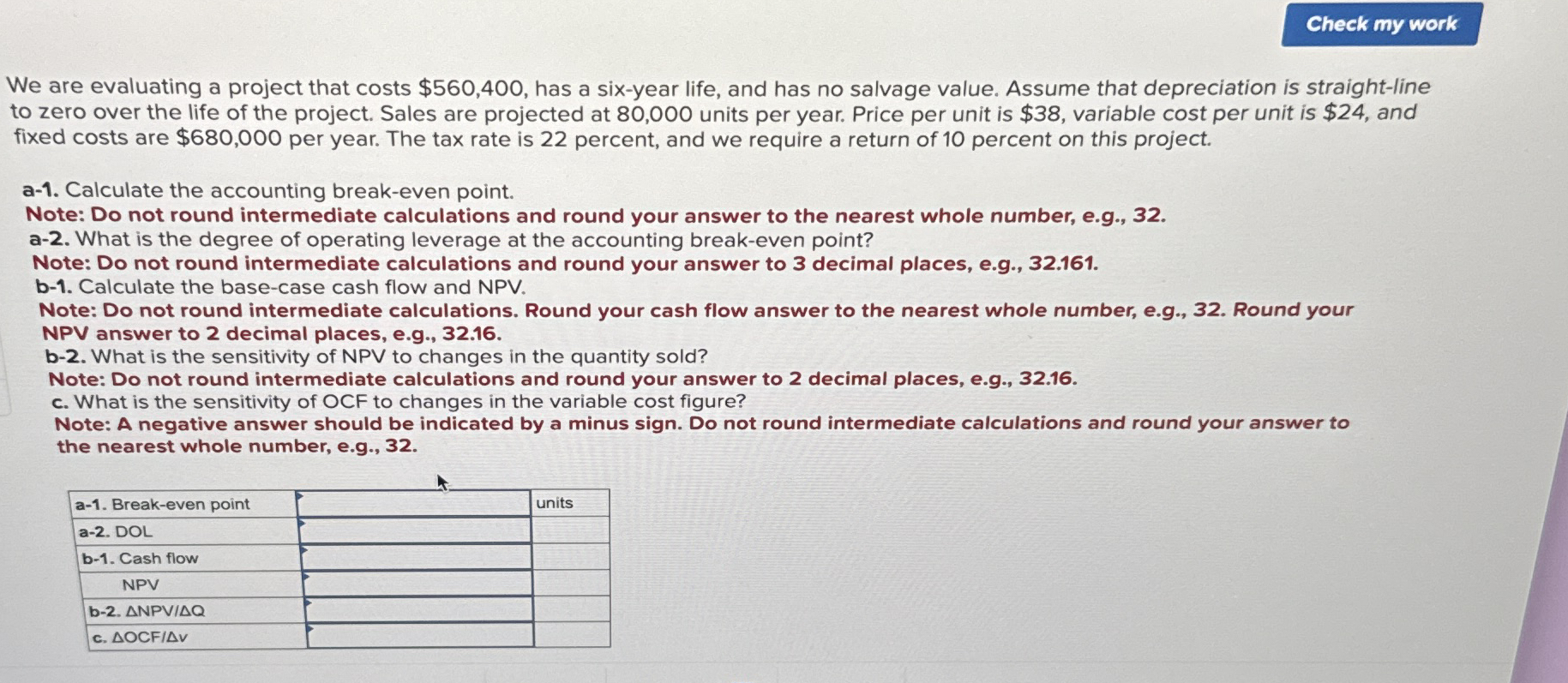 Solved by an EXPERT We are evaluating a project that costs $560,400, ﻿has | Chegg.com