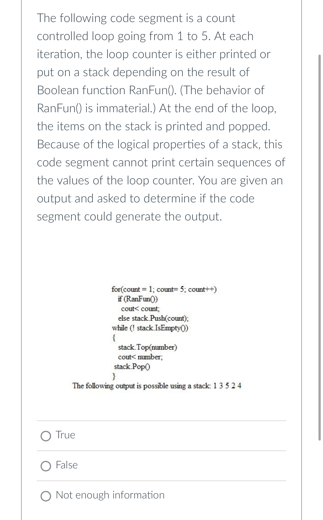 Solved The following code segment is a count controlled loop | Chegg.com