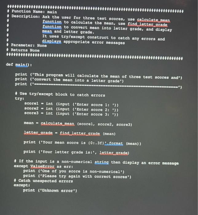 Solved # Name: # Date: # This program will perform the | Chegg.com