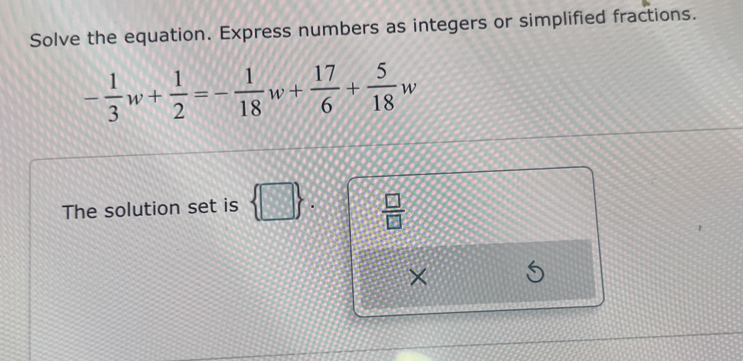Solved Solve the equation. Express numbers as integers or | Chegg.com