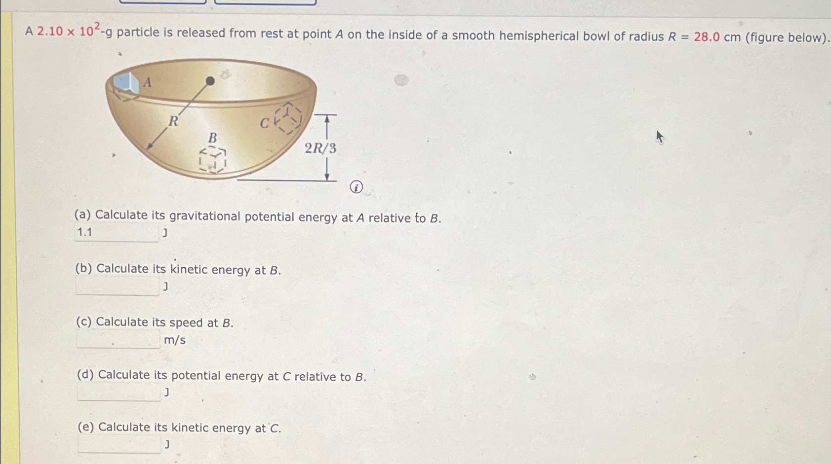 Solved A 2.10×102-g ﻿particle is released from rest at point | Chegg.com