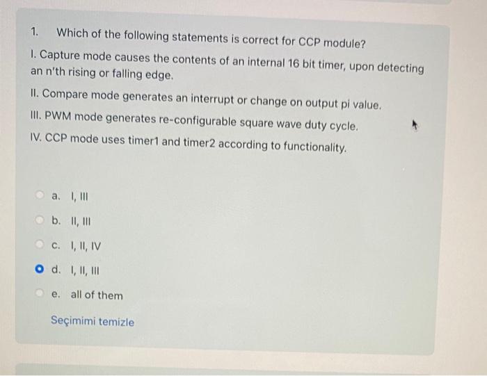 Solved 1. Which of the following statements is correct for | Chegg.com