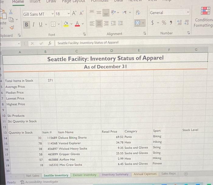 Excel_Introductory_Capstone1_Year_End_Report Project | Chegg.com