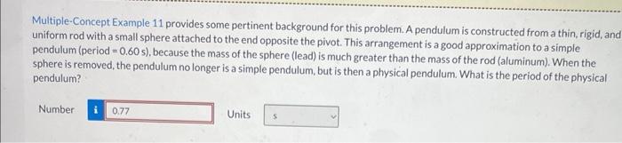 Solved Multiple-Concept Example 11 provides some pertinent | Chegg.com
