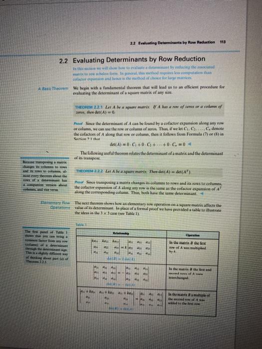 Solved In Exercises 29-30, show that det(A) = 0 without | Chegg.com