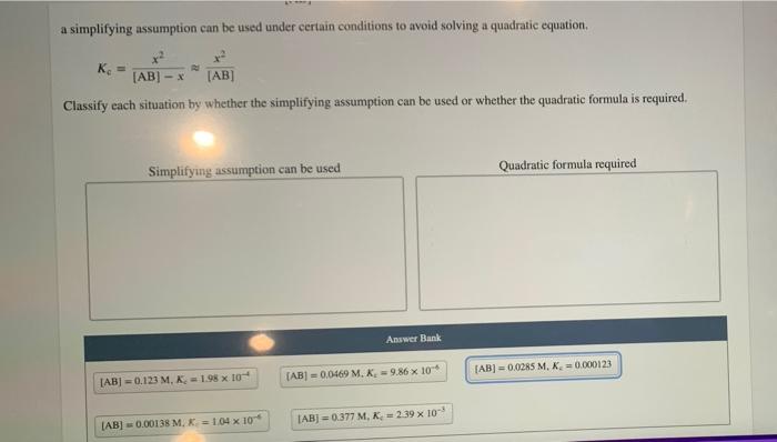Solved a simplifying assumption can be used under certain | Chegg.com