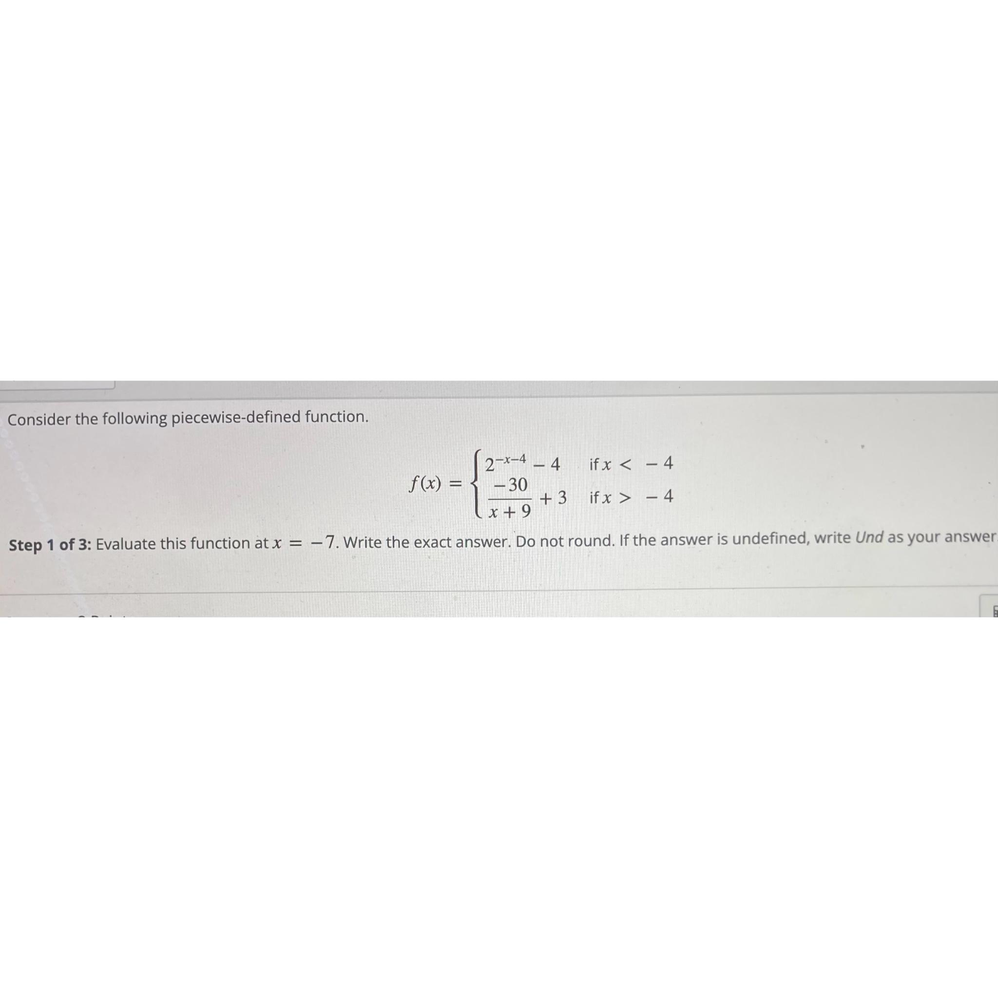 Solved Consider the following piecewise-defined | Chegg.com