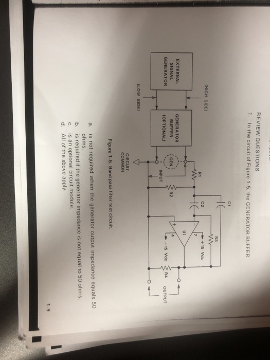 Solved REVIEW QUESTIONS 1. In the circuit of Figure 1.5, the | Chegg.com
