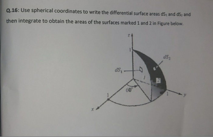 Solved Q.16: Use spherical coordinates to write the | Chegg.com