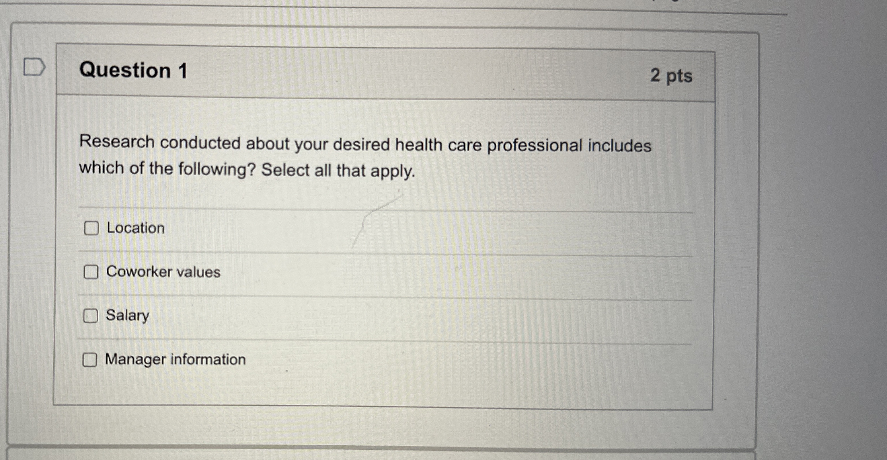 Solved Question 12 ﻿ptsResearch conducted about your desired | Chegg.com
