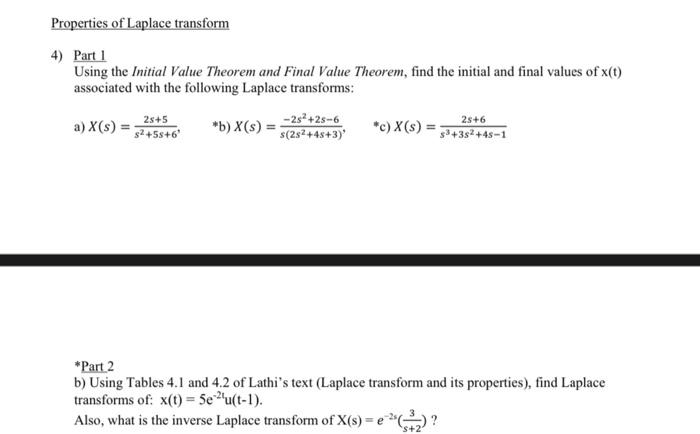 Solved solve for only b and c in part 1 and b in part 2 | Chegg.com