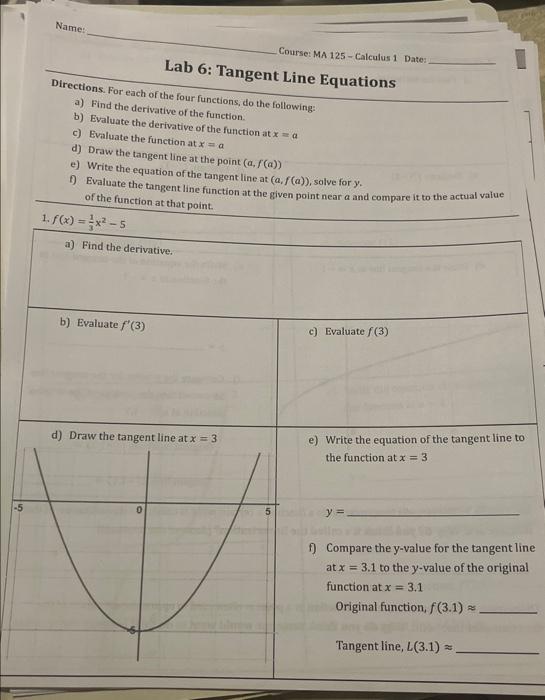Solved Directions. For each of the four functions, do the | Chegg.com