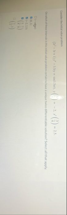 Solved Consider The Initial Value 1872