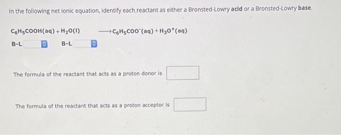 Solved In the following net ionic equation, identify each | Chegg.com