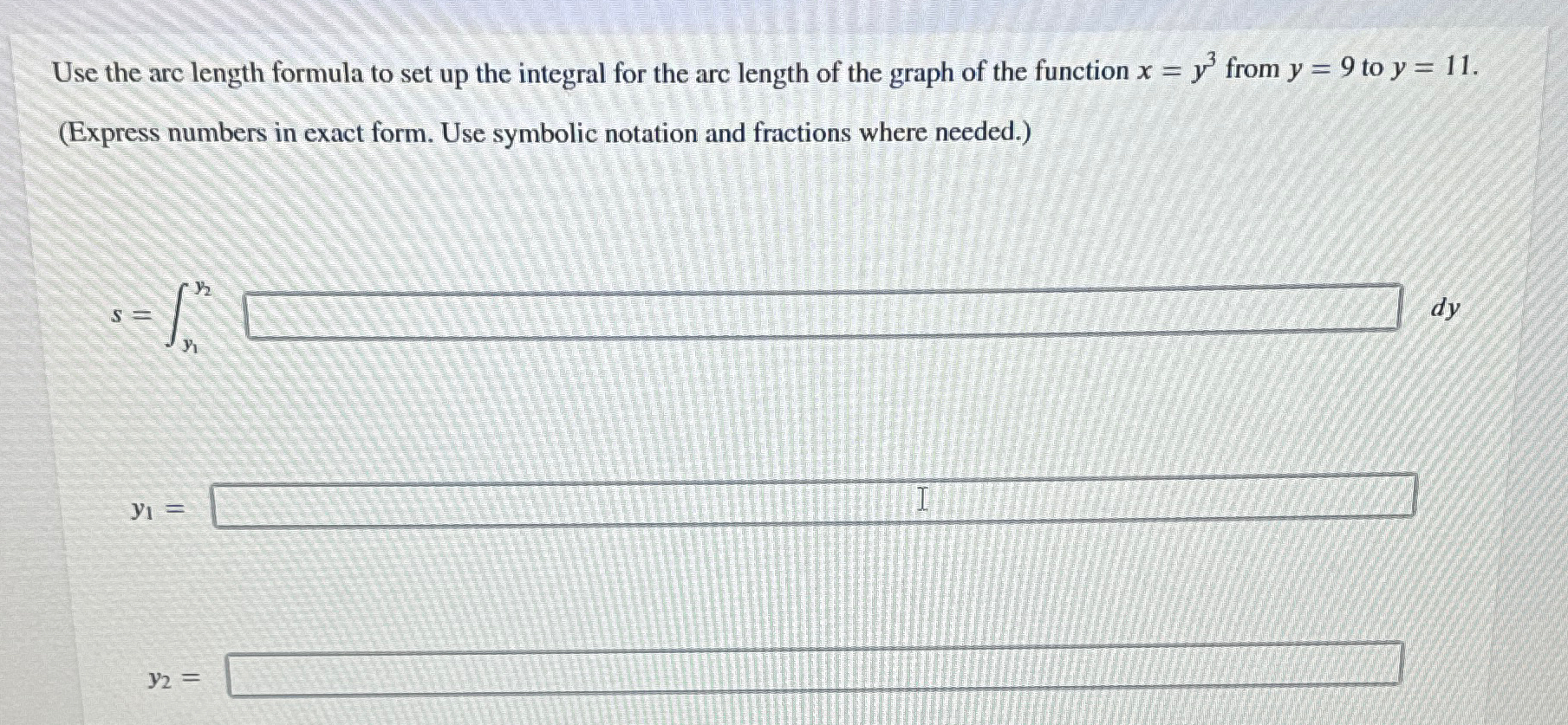 Solved Use the arc length formula to set up the integral for | Chegg.com