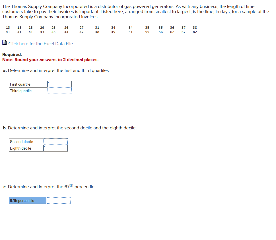 Solved The Thomas Supply Company Incorporated is a | Chegg.com