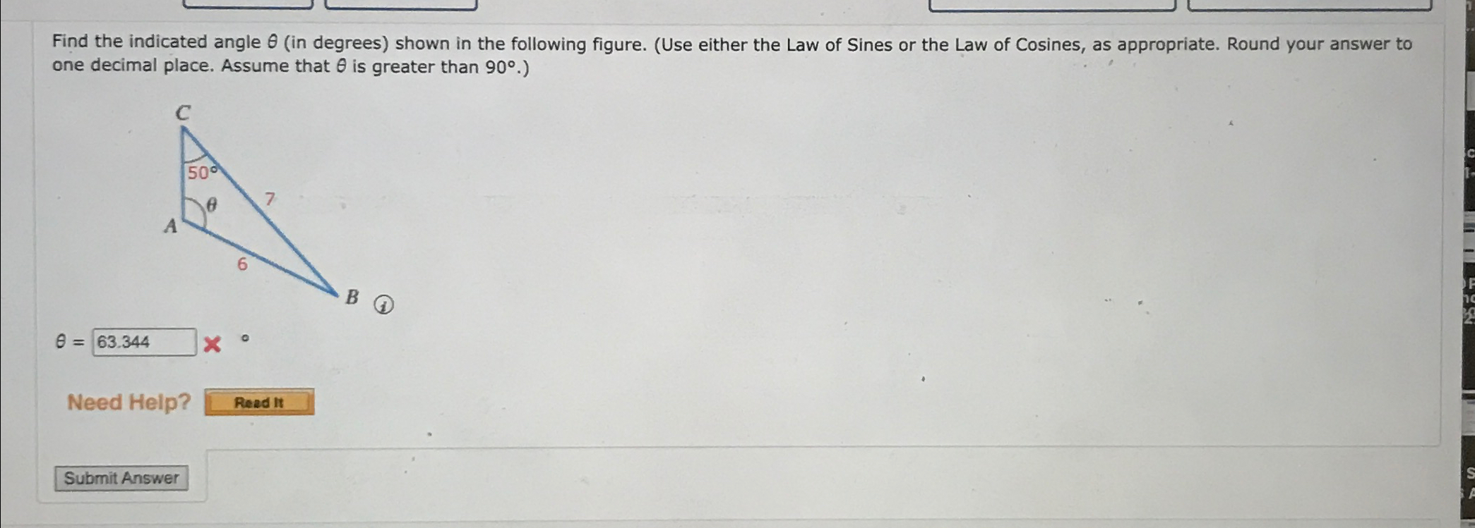 Solved Find the indicated angle θ (in degrees) ﻿shown in the | Chegg.com