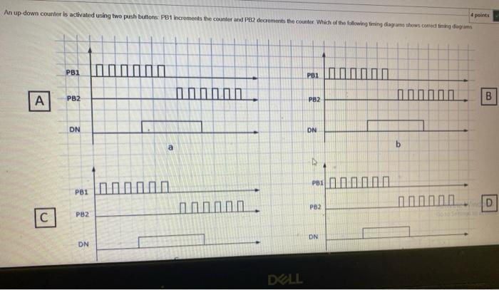 Solved & points An up-down counter is activated using two | Chegg.com