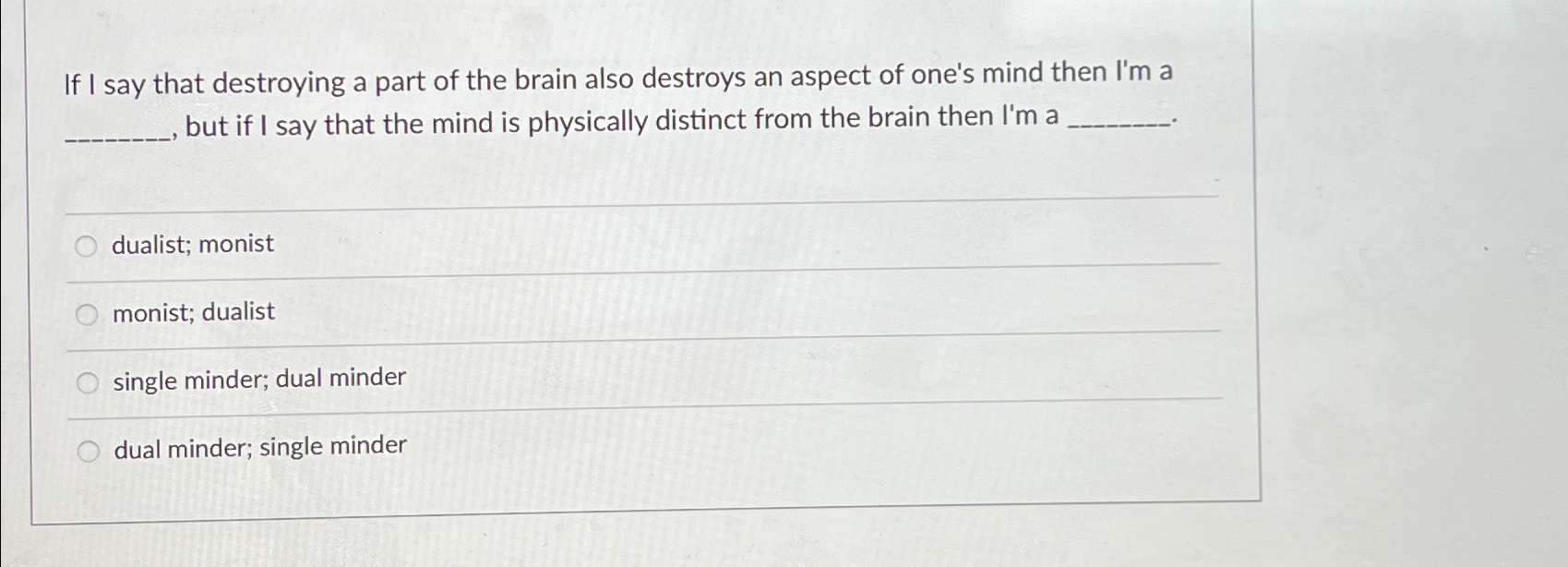 Solved If I say that destroying a part of the brain also | Chegg.com Solved If I say that destroying a part of the brain also | Chegg.com