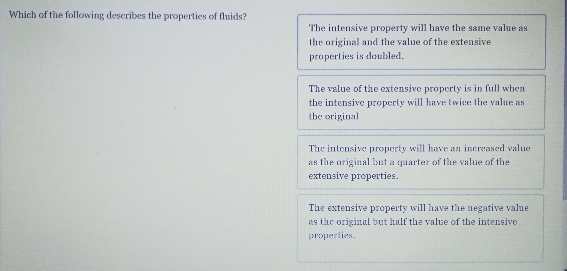 Solved Which of the following describes the properties of | Chegg.com
