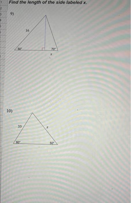 Solved Find the length of the side labeled x. 1C | Chegg.com
