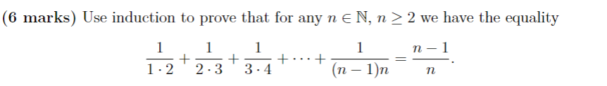Solved Use induction to prove that for any ninN,n≥2 ﻿we have | Chegg.com