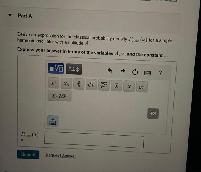 Solved Derive an expression for the classical probability | Chegg.com