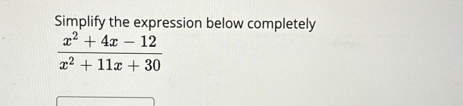 Solved Simplify the expression below | Chegg.com