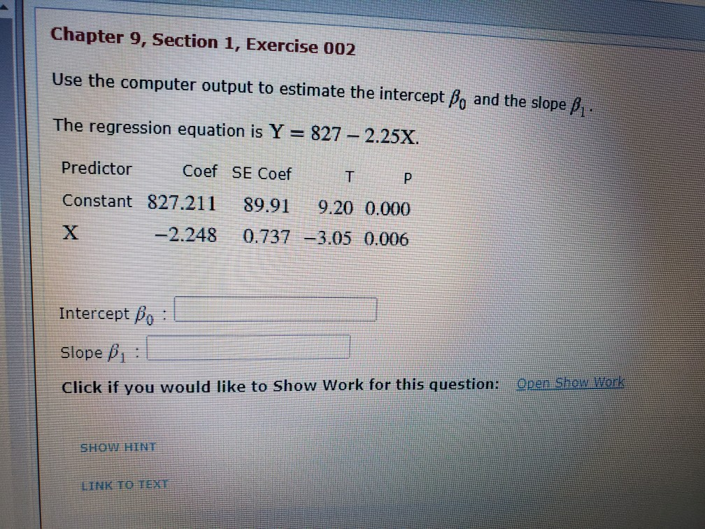 Solved Chapter 9, Section 1, Exercise 002 Use the computer | Chegg.com