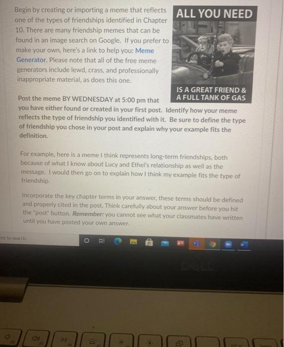 Solved Begin by creating or importing a meme that reflects | Chegg.com