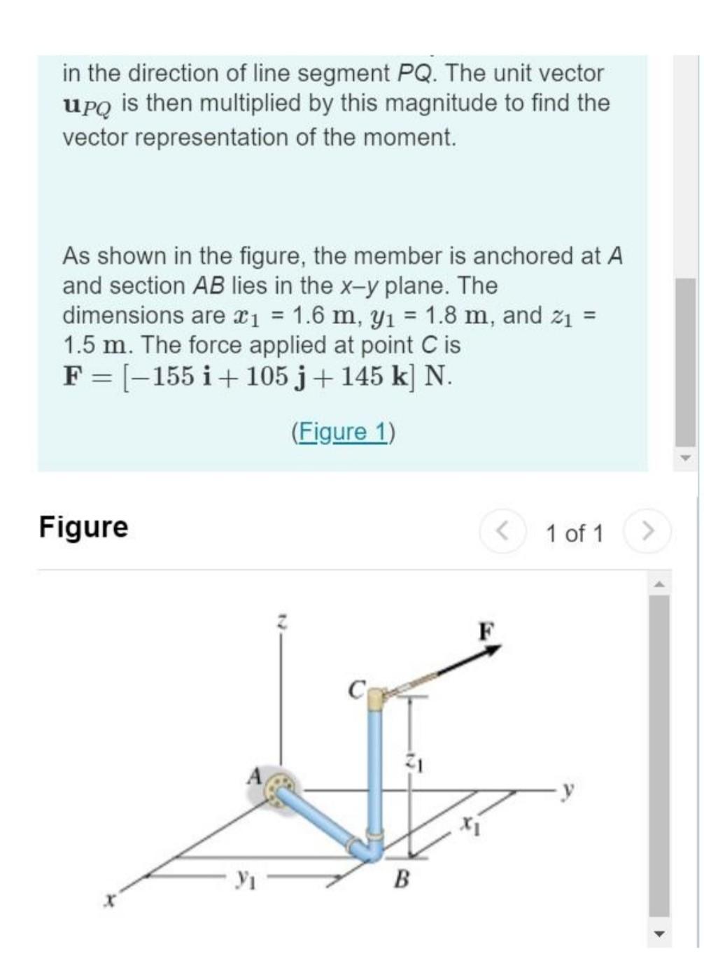 Solved in the direction of line segment PQ. The unit vector | Chegg.com
