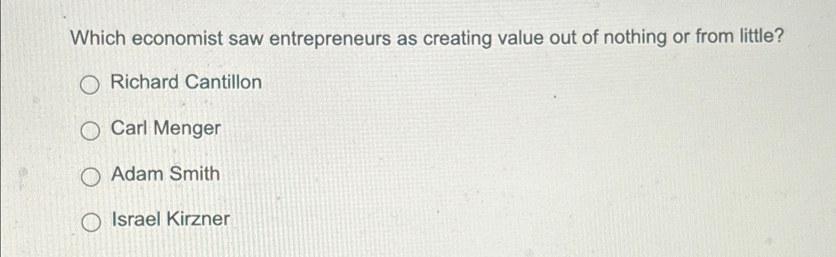 Solved Which economist saw entrepreneurs as creating value | Chegg.com