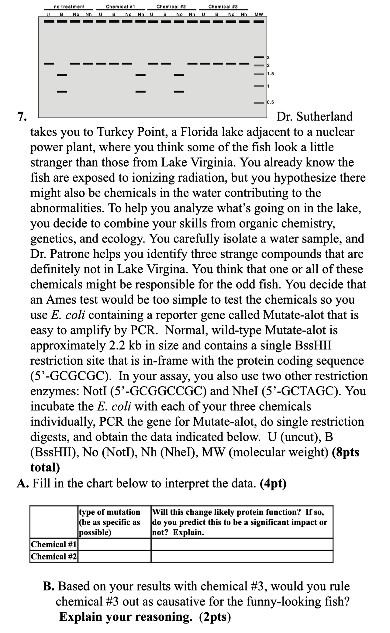 please fill out the chart for A and answer B | Chegg.com