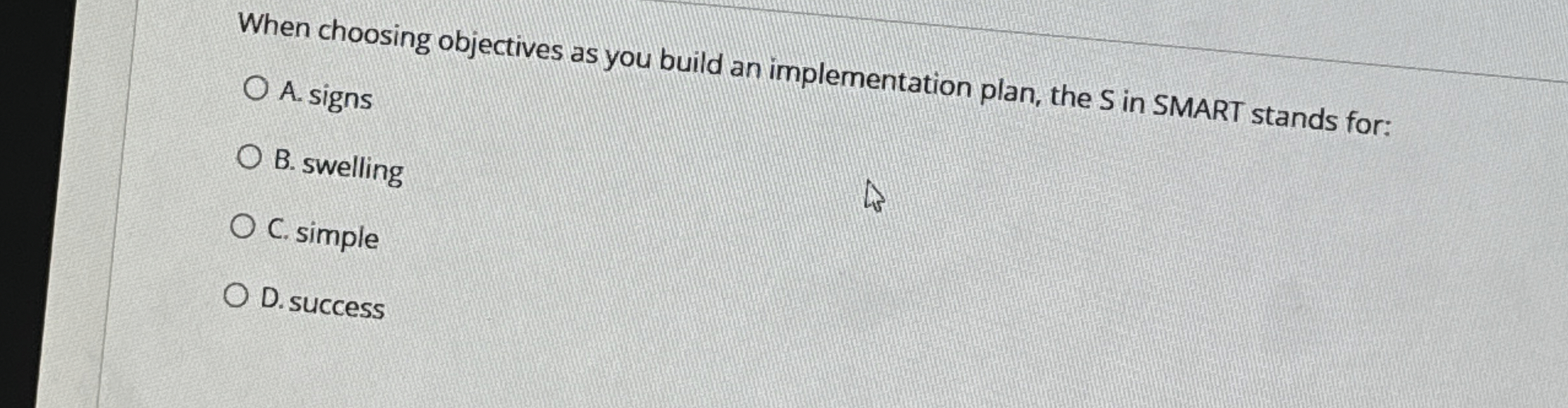 Solved When choosing objectives as you build an | Chegg.com