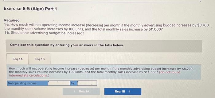 Solved Required information Exercise 6-5 (Algo) Changes in | Chegg.com
