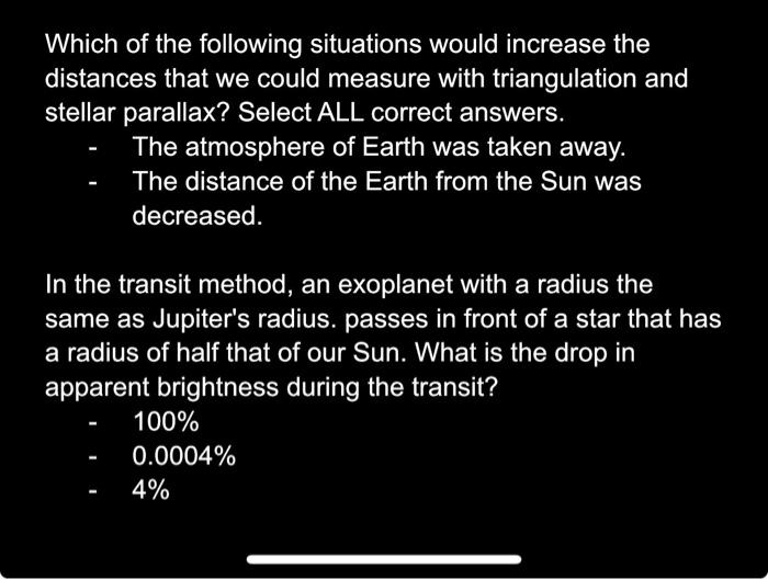 Solved Which of the following situations would increase the | Chegg.com