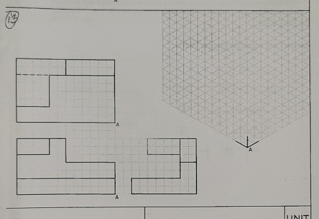 Solved make a full size isometric drawing of the object | Chegg.com