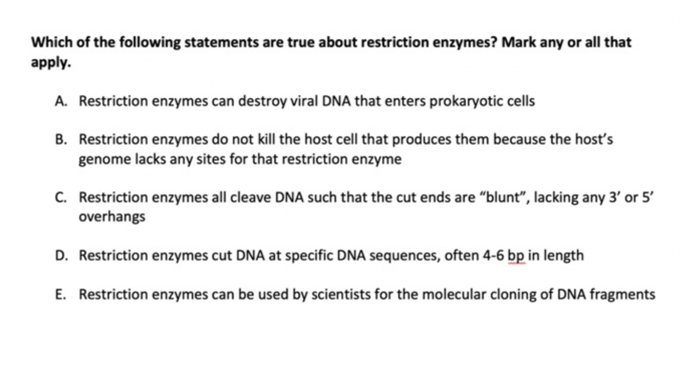 Solved Which of the following statements are true about | Chegg.com