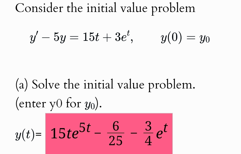 Solved Consider the initial value | Chegg.com