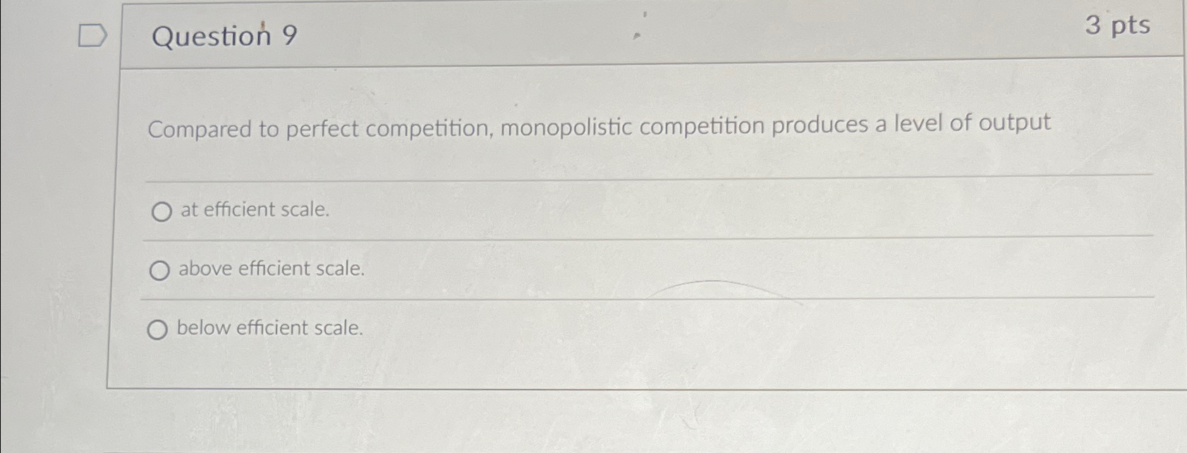 Solved Question 93 ﻿ptsCompared to perfect competition, | Chegg.com
