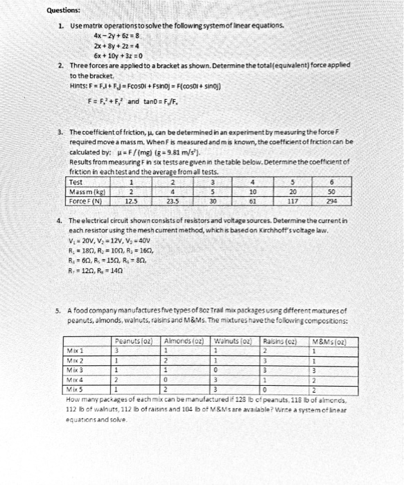 Solved Solve All Questions Using Matlab I Need To See The 